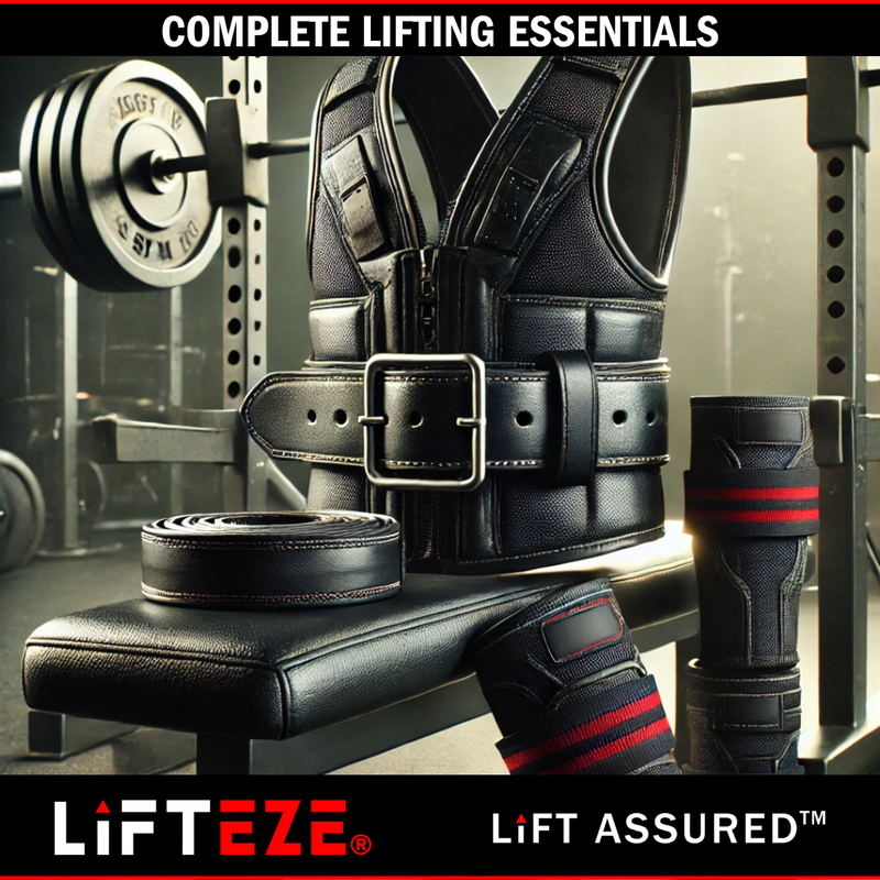 GUIDE TO WEIGHTLIFTING GYM KIT (LEVER BELT, KNEE SLEEVES, WRIST WRAPS ...