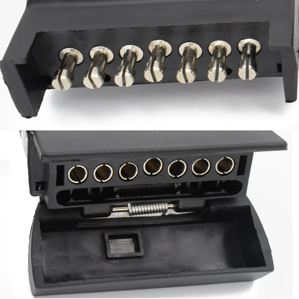 7 Pin Flat Trailer Plug Socket Set | Male Female Adaptor for Boat ...