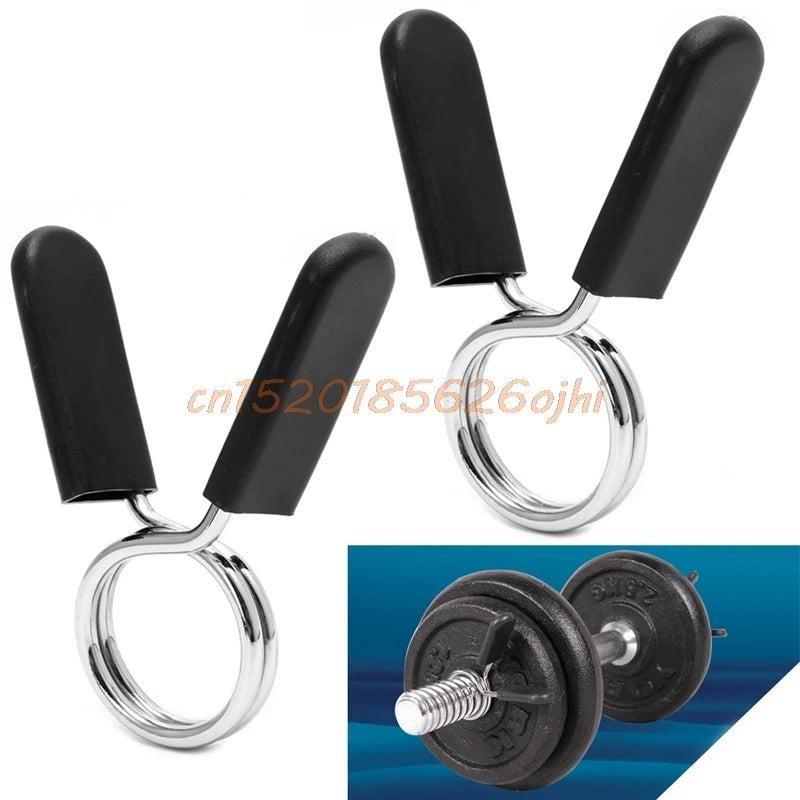Barbell Clamp Spring Collar Clips for 25mm, 28mm, 30mm Bars - Secure ...