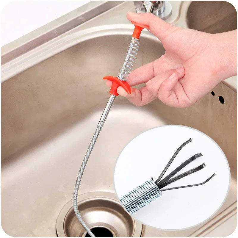 Spring Tube Unclogging Grab Picker - Drain Auger Cleaning Hook for ...