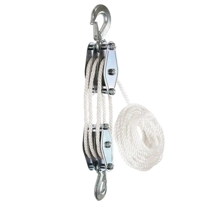 Block And Tackle Pulley System Rope Pulley Hoist With 6:1 Lifting Powe ...