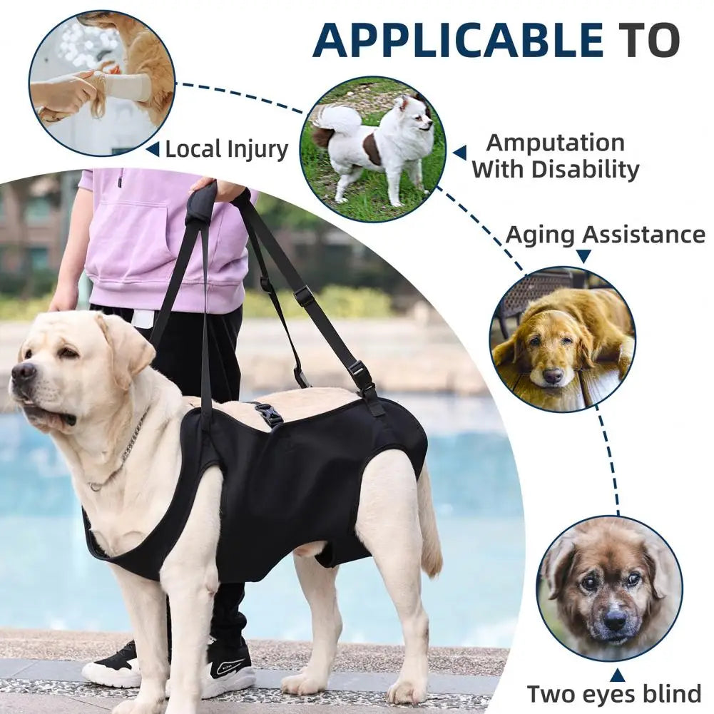 Dog Lifting Aid - Adjustable Pet Support Rehabilitation Sling Harness ...