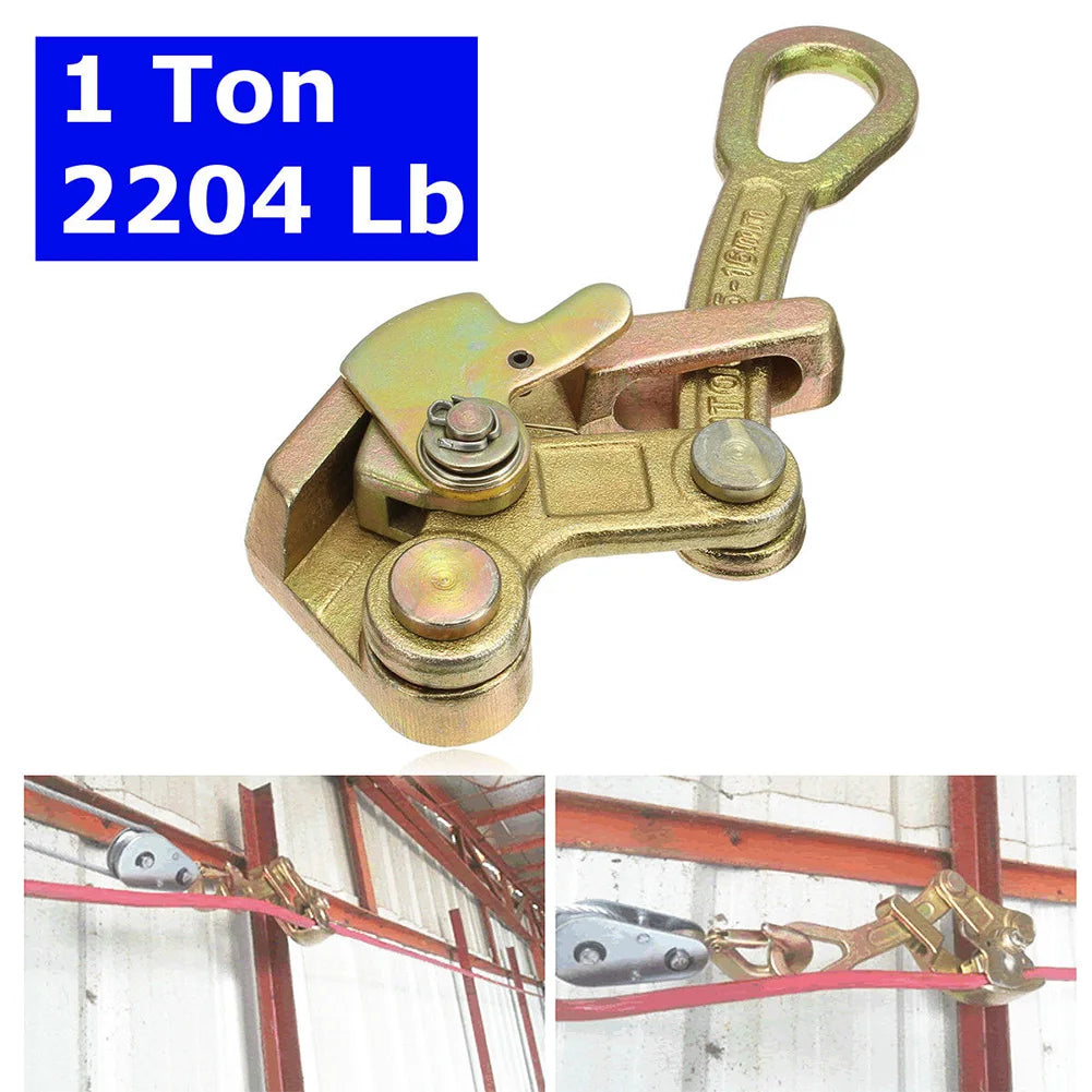 1 Ton Wire Rope Jaw Clamp Non-Slip Cable Grip Tool for Pulling ...