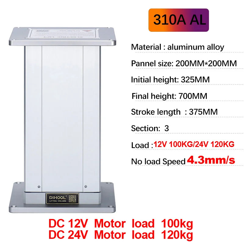 Electric Tatami Lift Table Column – 120kg Load Adjustable Desk Platform ...