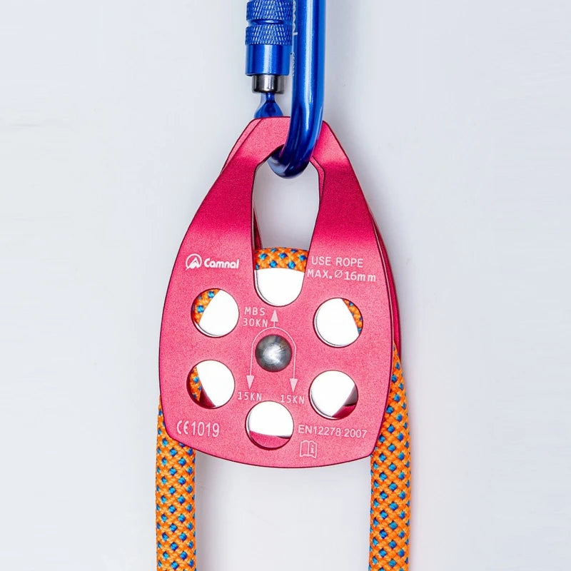 30KN Climbing Rope Pulley for Rescuing, Mountaineering & Rigging ...