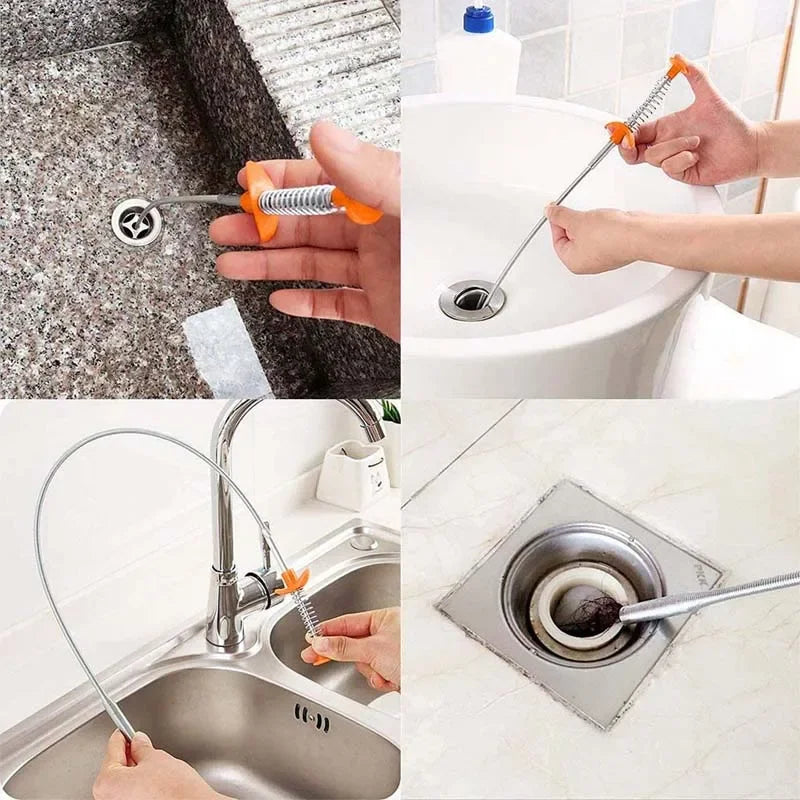 Spring Tube Unclogging Grab Picker - Drain Auger Cleaning Hook for ...
