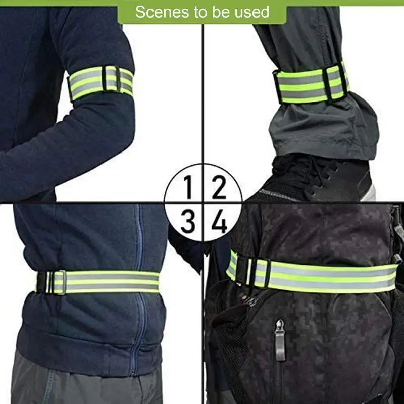Running Reflective Arm Bands | Adjustable Reflector Bands for Wrist ...