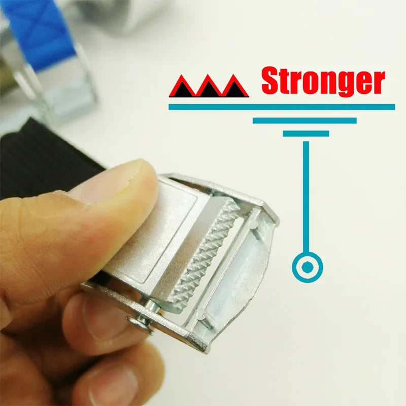 5M*25mm Car Tension Rope Tie Down Strap with Metal Buckle – Strong ...
